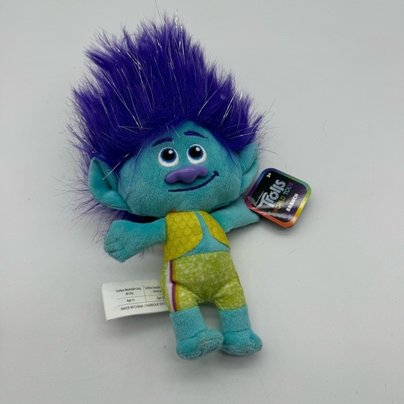 Trolls | Toys | Trolls Plush Doll Branch Blue Silver 2inch World Tour ...